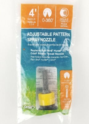 Orbit 53580-15rC Adjustable Sprinkler Spray Nozzle, For Use With Male ...