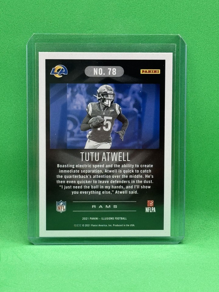 2021 Panini Illusions Football Blue Stars Rookie Card #78 Tutu Atwell ...