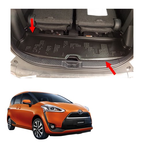 Small Rear Cargo Trunk Tray Black Trim For Toyota Sienta 4Dr Mpv 2016 ...