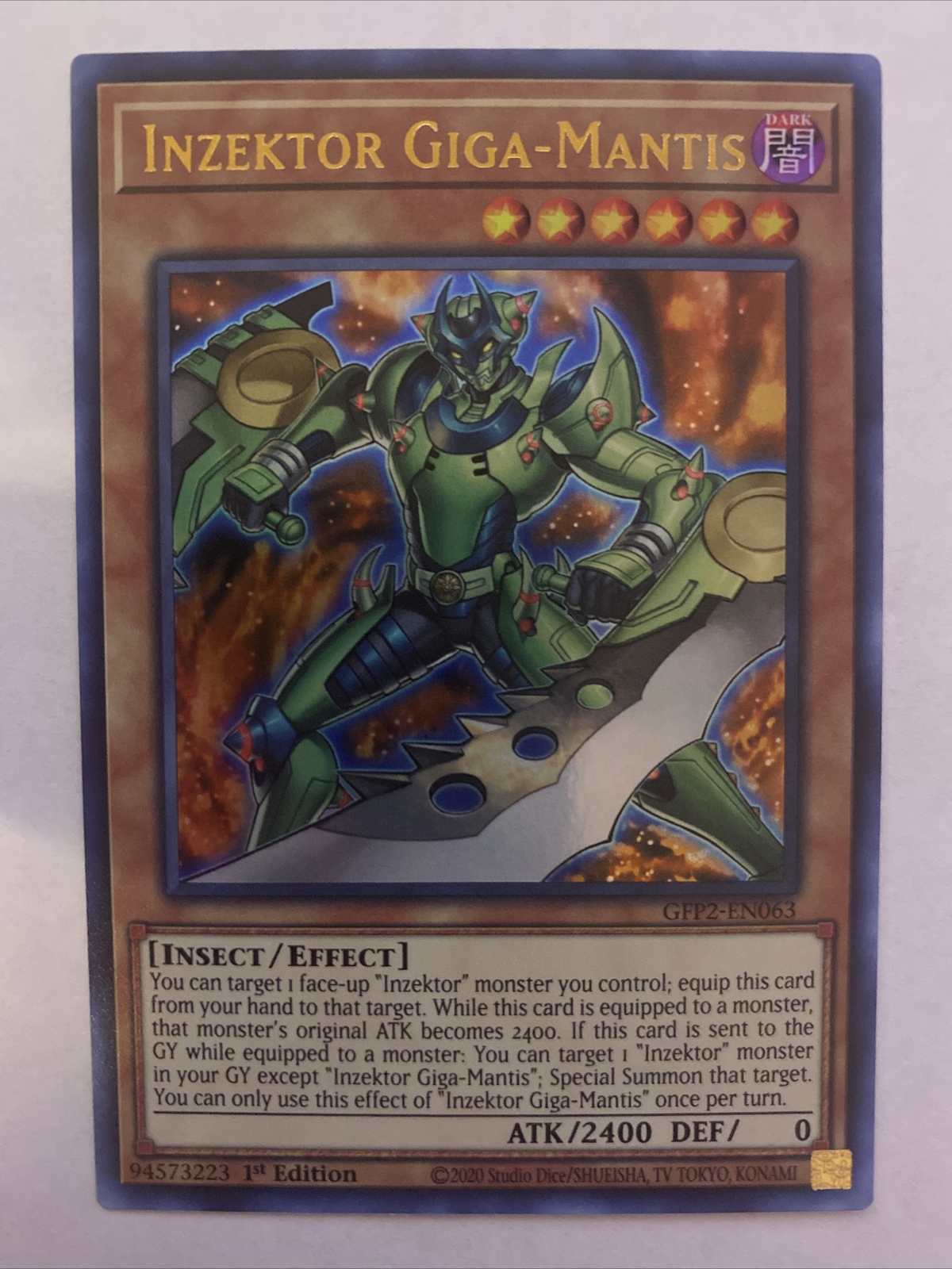YuGiOh Inzektor Giga-Mantis - GFP2-EN063 - Ultra Rare - 1st Edition ...