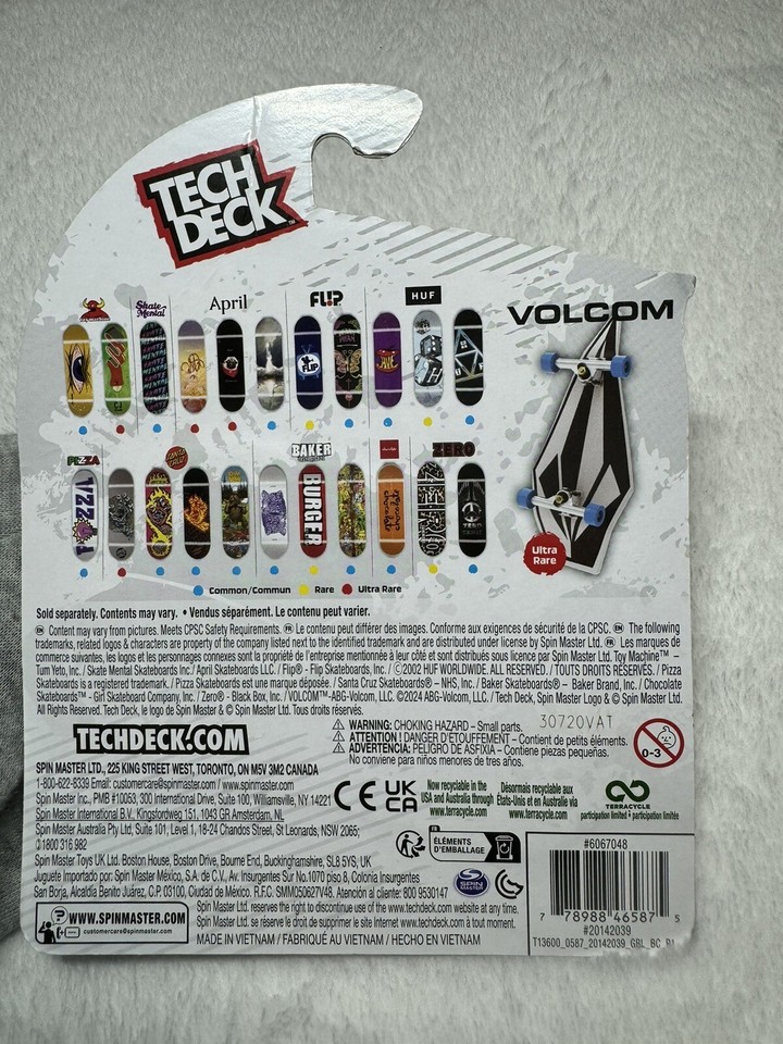 Tech Deck Real Skateboards, ULTRA RARE FINGERBOARD -TOY MACHINE-CJ ...