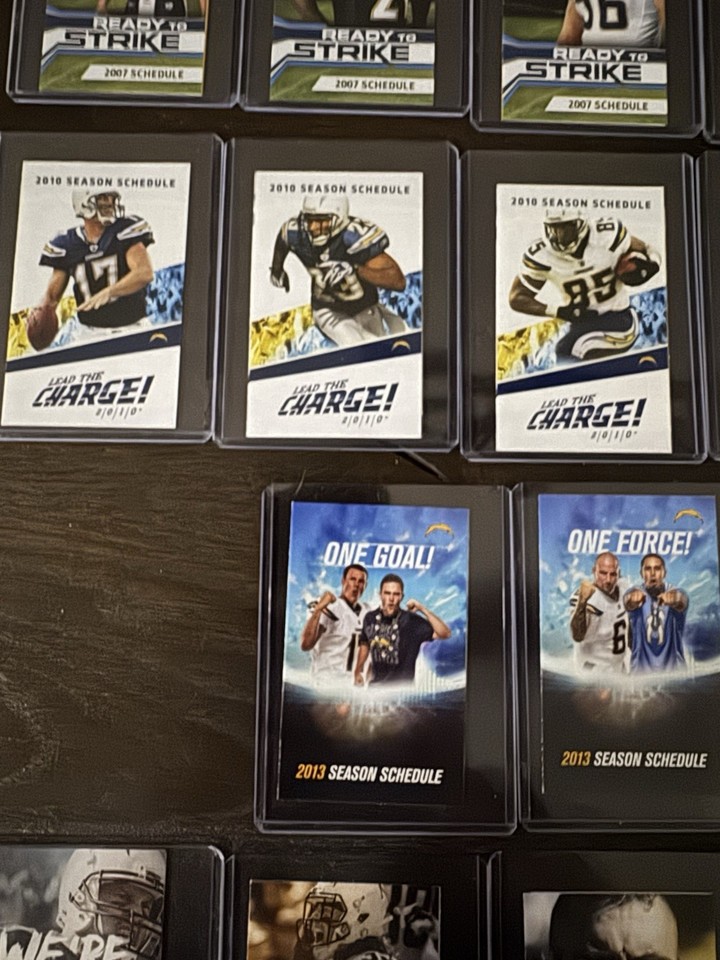 1978 to 2016 San Diego Chargers Pocket Schedule Lot All Years & Styles ...