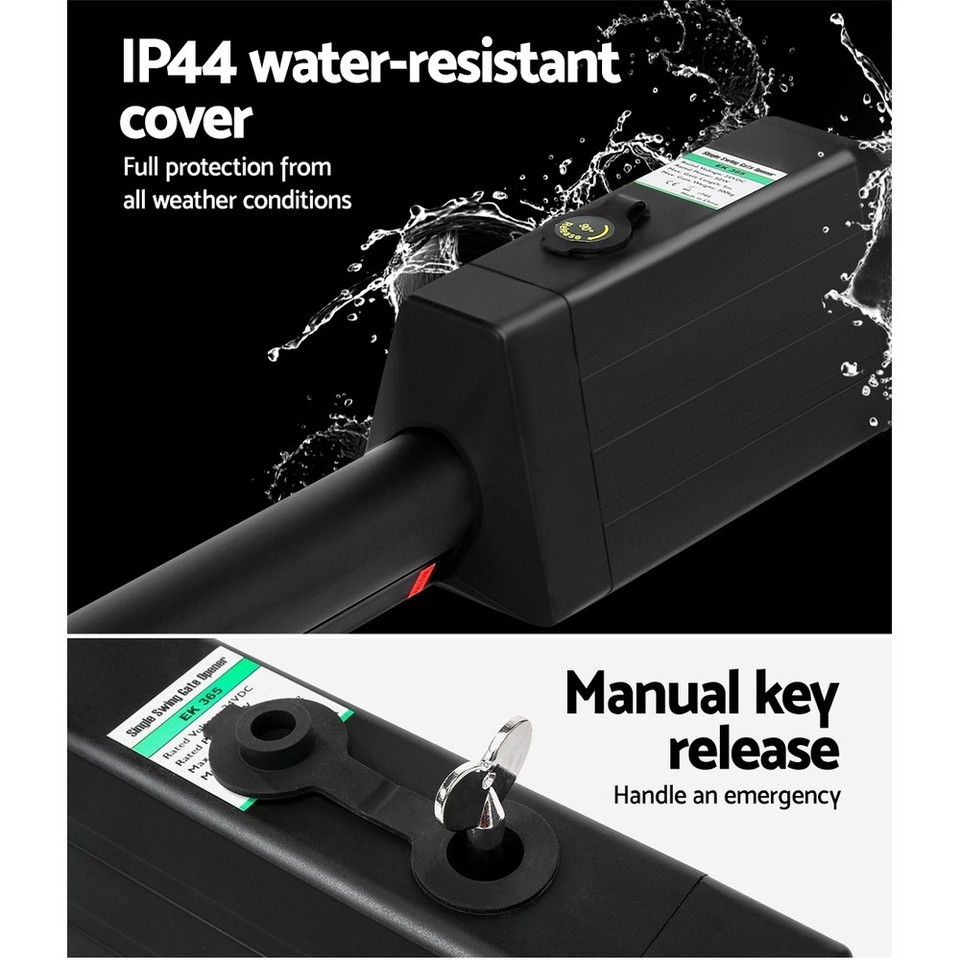 Single Swing Gate Opener 20W Full Solar Power Automatic 300KG 5M Gate ...