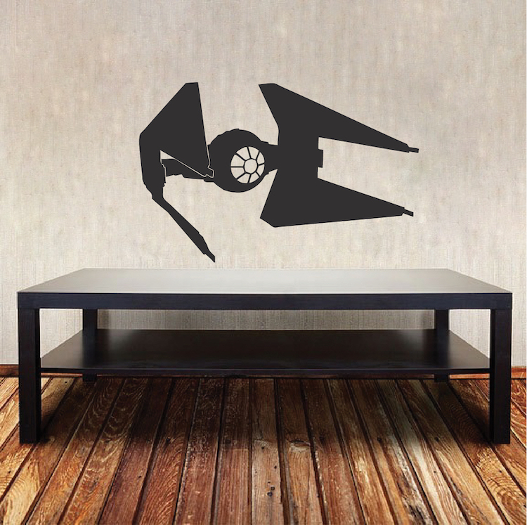 Tie Fighter Wall Decal Sticker, Star Wars Wall Decal, Empire Wall ...