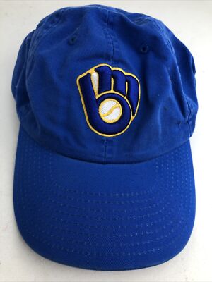 Vintage 1990's Milwaukee Brewers Chevrolet Blue Baseball Cap Hat | eBay