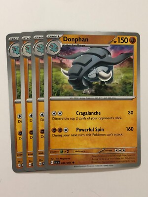 Pokemon Card Paldean Fates 4x Playset Donphan 049/091 NM | eBay