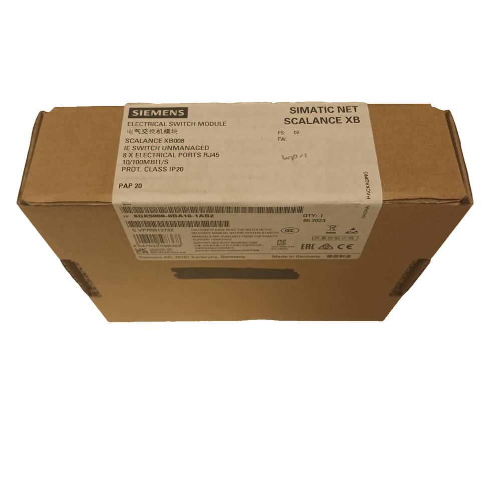 Siemens 6GK5008-0BA10-1AB2 SCALANCE XB008 Industrial Ethernet Switch | eBay