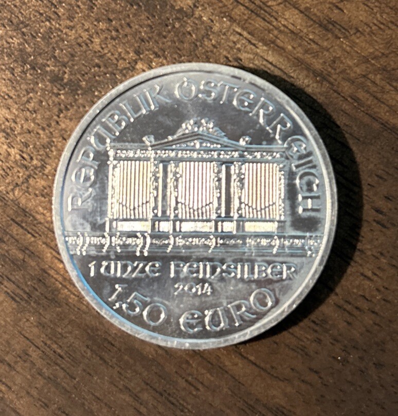 2014 1 oz Austrian Silver Philharmonic Coin (Milk Spots) | eBay