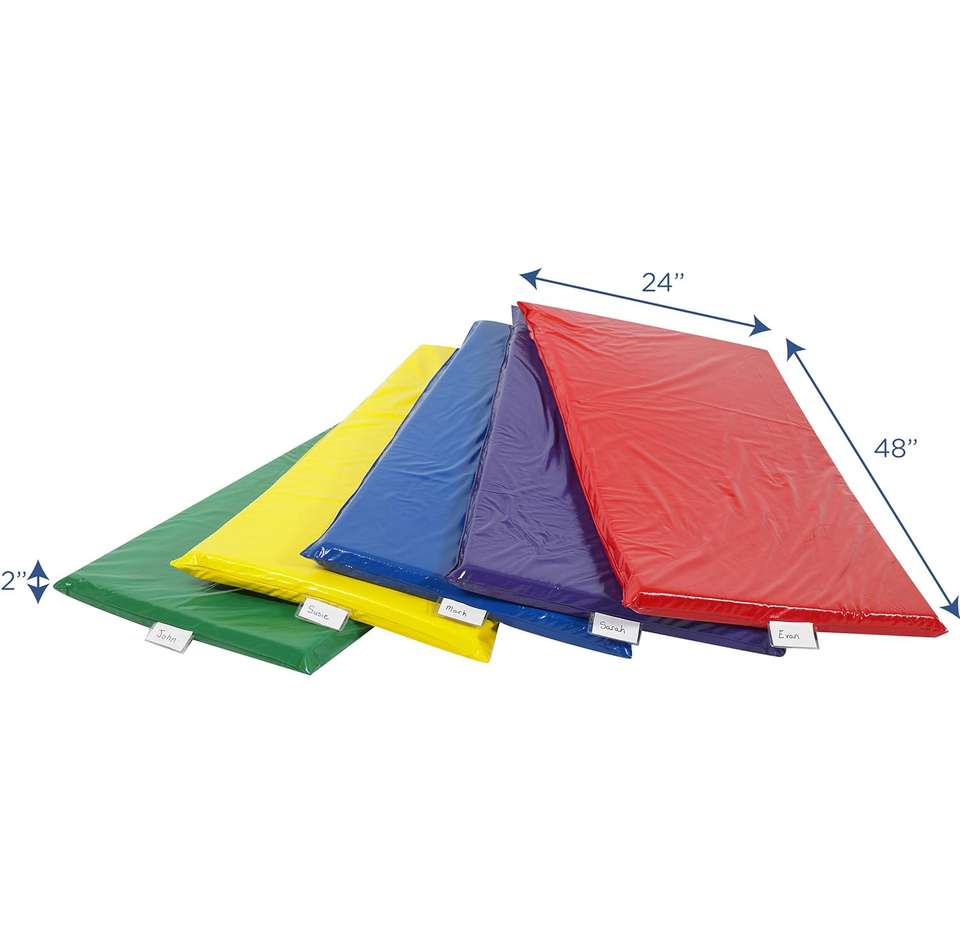 Children's Factory, Rainbow Rest Mat, Green Nap Mat for Foam Napping ...