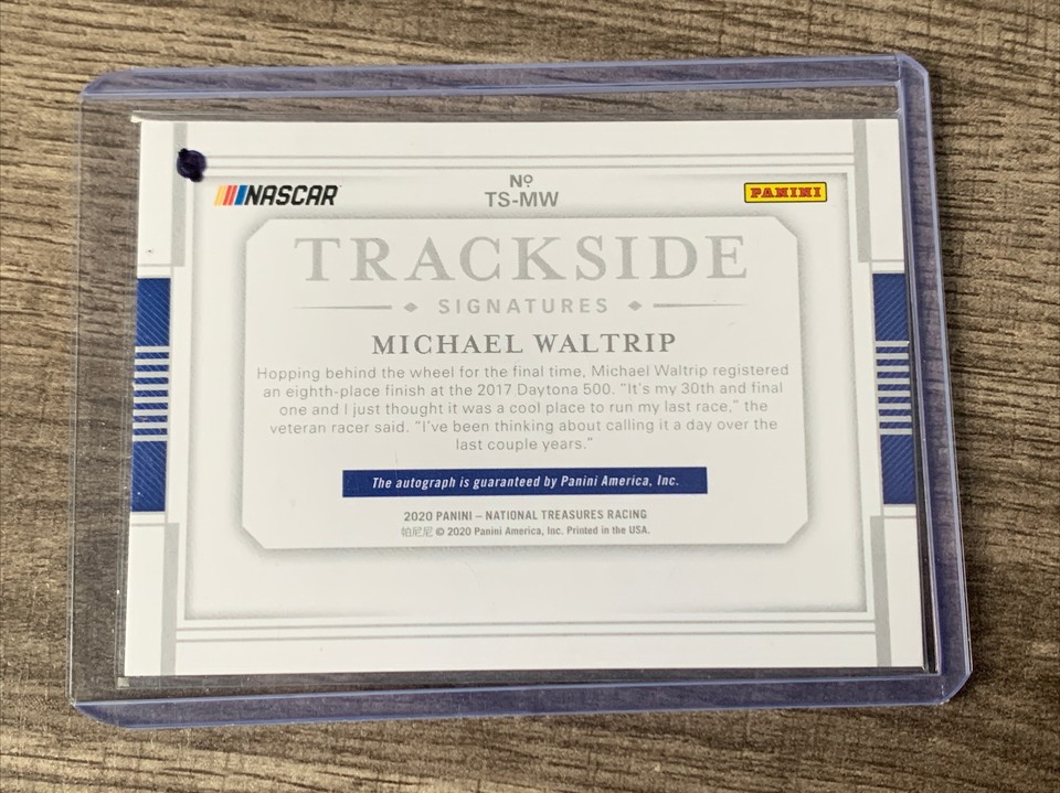 2020 National Treasures Trackside Signature Michael Waltrip Auto #22/99 ...