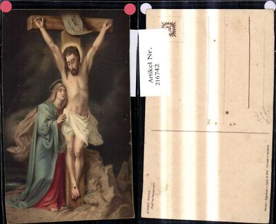 216742,Künstler Ak Paul Beckert Stabat Mater Jesus Christus a. Kreuz ...