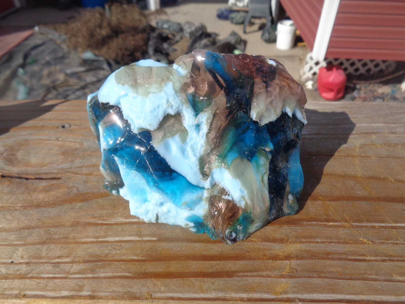 Glass Rock Slag Pretty Multi Colored 1.12 lbs WW29 Rocks Landscaping ...