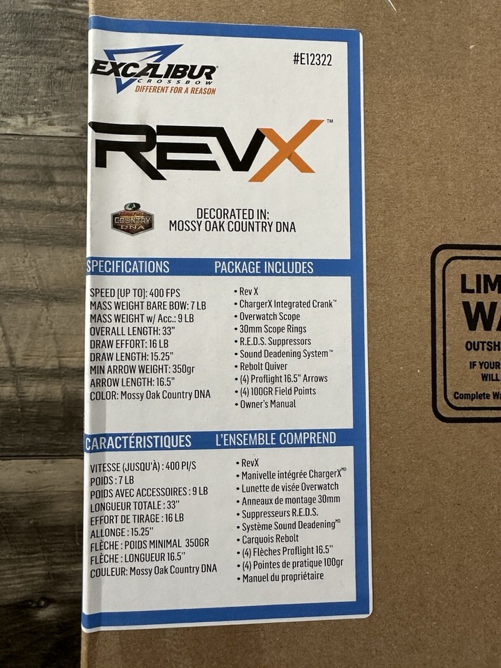 Excalibur RevX Package (Mossy Oak Country DNA) | eBay