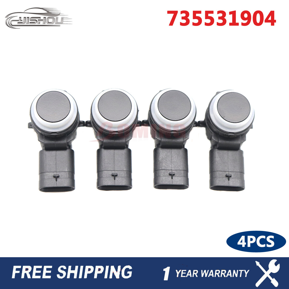735531904 PDC Parking Sensor 4PCS For Fiat 500L 500X Fiorino Qubo ...