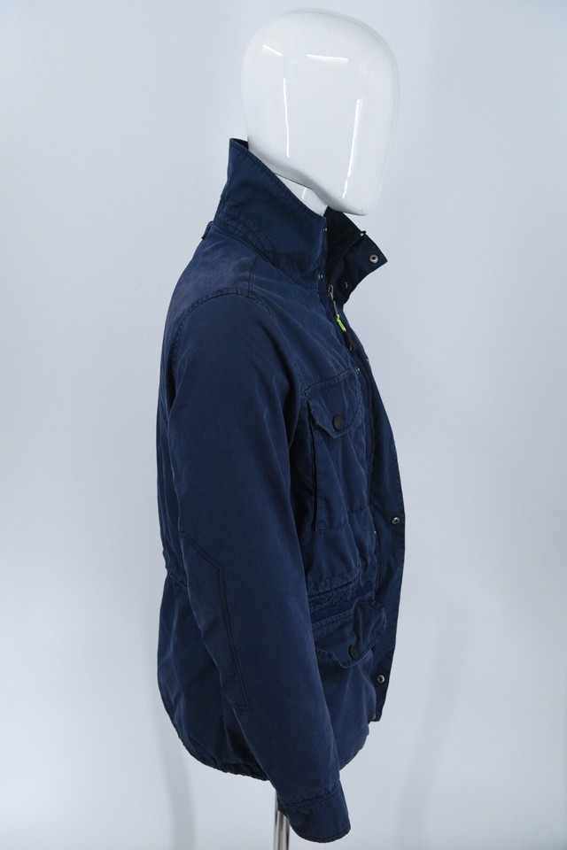 Nautica Navy Blue Softshell Zip Cargo Jacket Water Resistant- Size ...