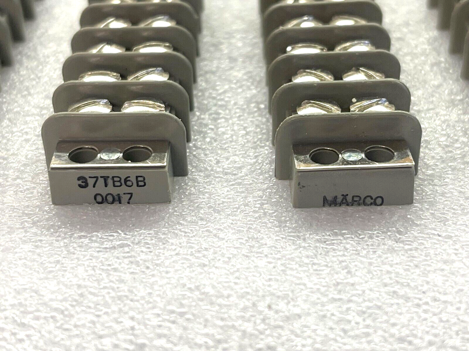 (2 PIECE LOT) 37TB6B, 6 Position Double Row Terminal Barrier Block ...