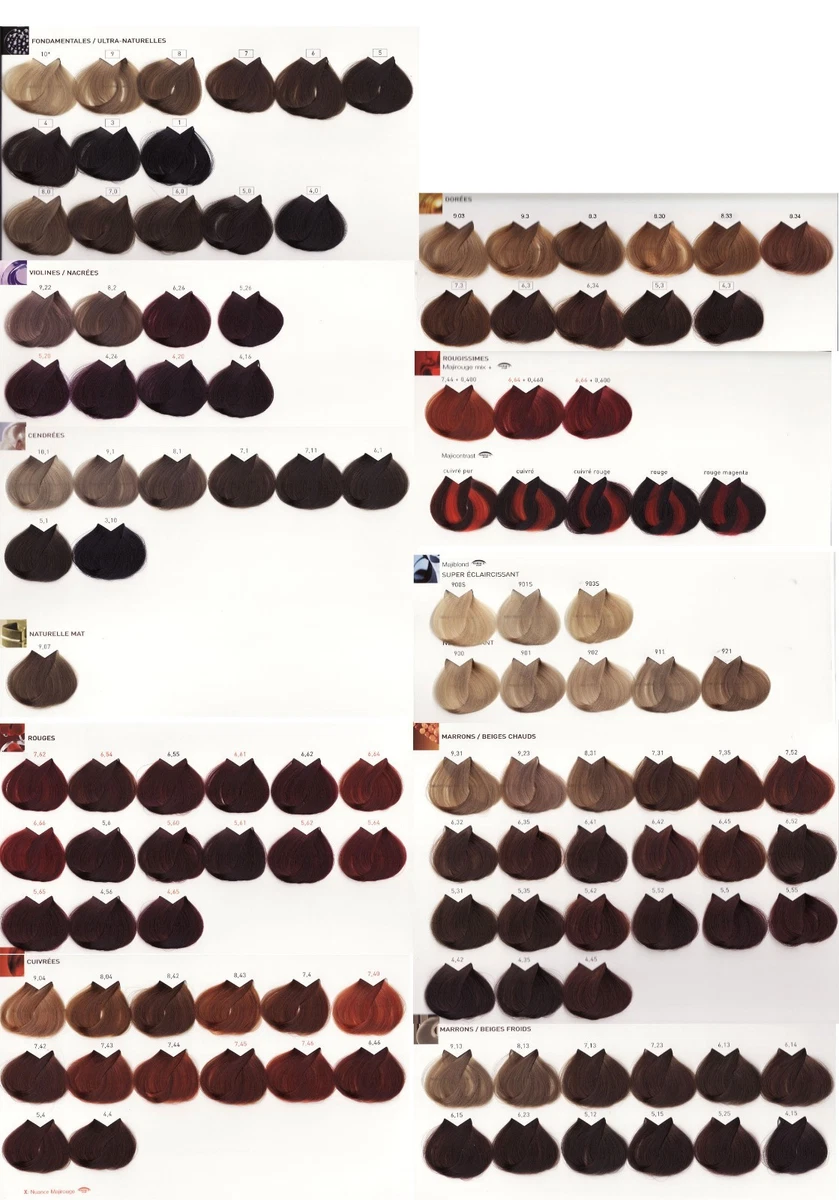 Majiblond Color Chart