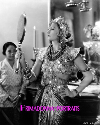 GRETA GARBO 8X10 Lab Photo 1929 "Wild Orchids" Sexy Exotic Gown, Hand ...