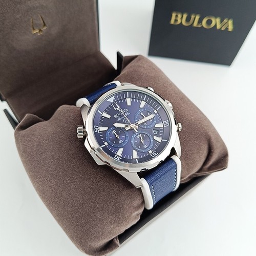 Bulova 96B287 Marine Star Blue Men's Quartz Chronograph Watch 43mm ...