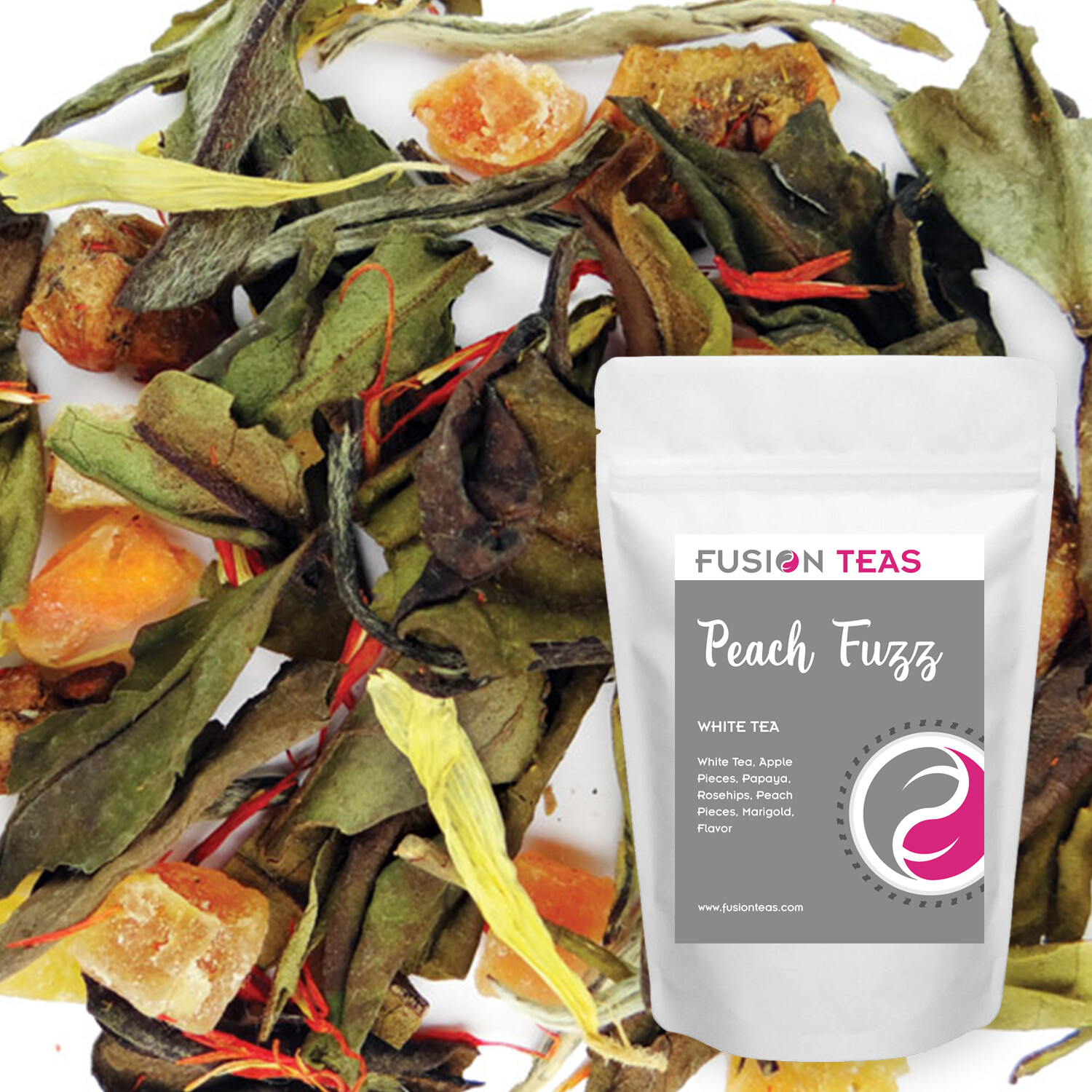 Peach Fuzz White Tea - Premium Loose Leaf Blend - Fusion Teas | eBay