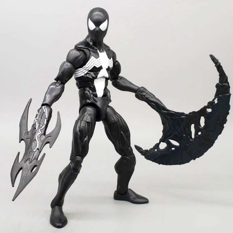 New Symbiote Spider-Man Retro Venom 6in Action Figure w/ Weapon Set ...