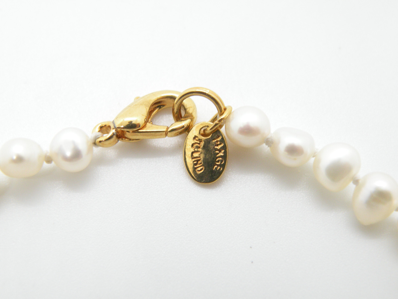 Vintage 14 KGE JC Lind Women 8" Faux Pearl Gold Tone Jewelry Bracelet ...