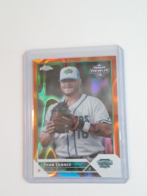 2023 TOPPS PRO DEBUT LOGAN TANNER ORANGE LAVA CHROME SP#11/25-REDS C ...