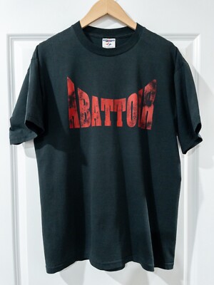 Vintage ABATTOIR Band T-Shirt Light Faded Black - Size Large | eBay