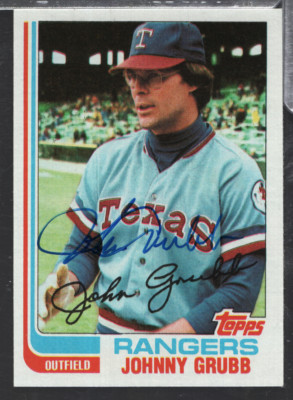 Johnny Grubb Rangers Autographed 1982 Topps #496 w/COA 111423NPCD145 | eBay