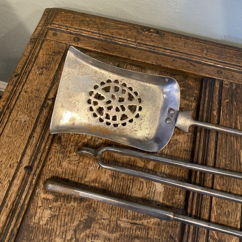 A set of Regency Polished Steel Fire Irons. C1835 | eBay UK