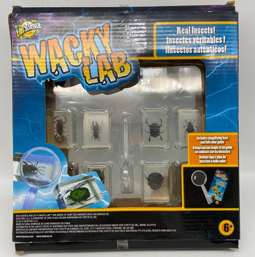 RARE EduScience Wacky Lab 12 Real Insects In Resin BUGS Toys R Us ...