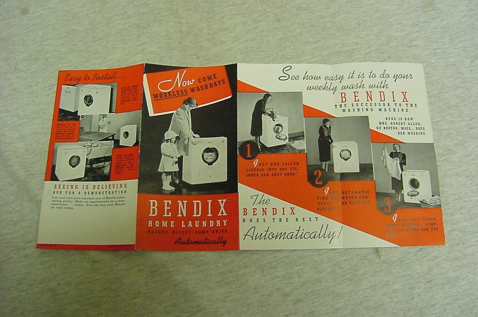 Vintage Bendix Home Laundry brochure 1930's? | eBay
