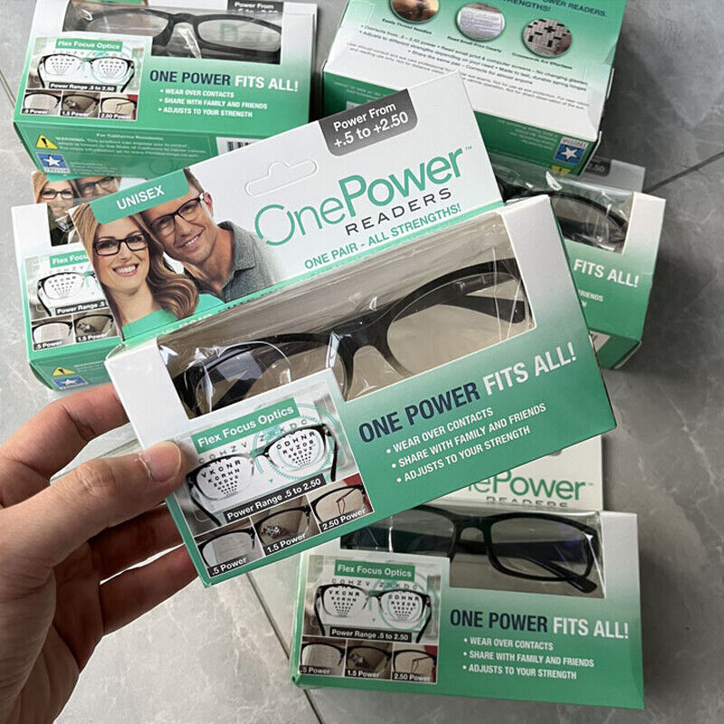 One Power Reading Glasses Readers Flex Focus Presbyopi 0.5-2.5 ...