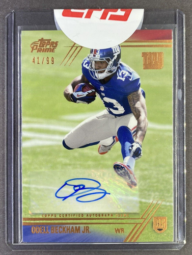 2014 Odell Beckham Jr ROOKIE Auto /99 Copper Topps Prime **SEALED** OBJ ...