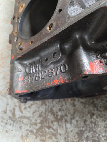 1965 Corvette 327 Engine Block 3782870 G-2-5 Standard Bore Tight HE ...