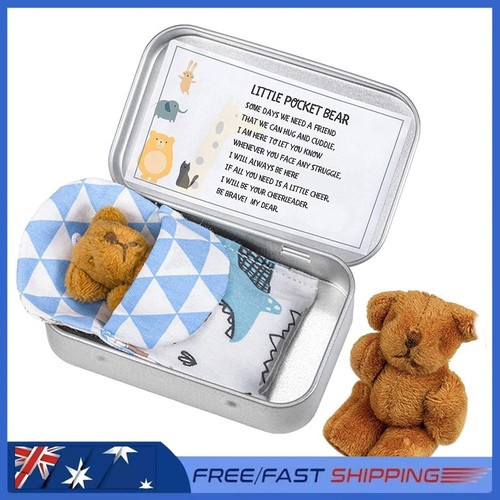 Pocket-Sized Mini Teddy Bear in Tin - Perfect Gift for Kids and Adults ...