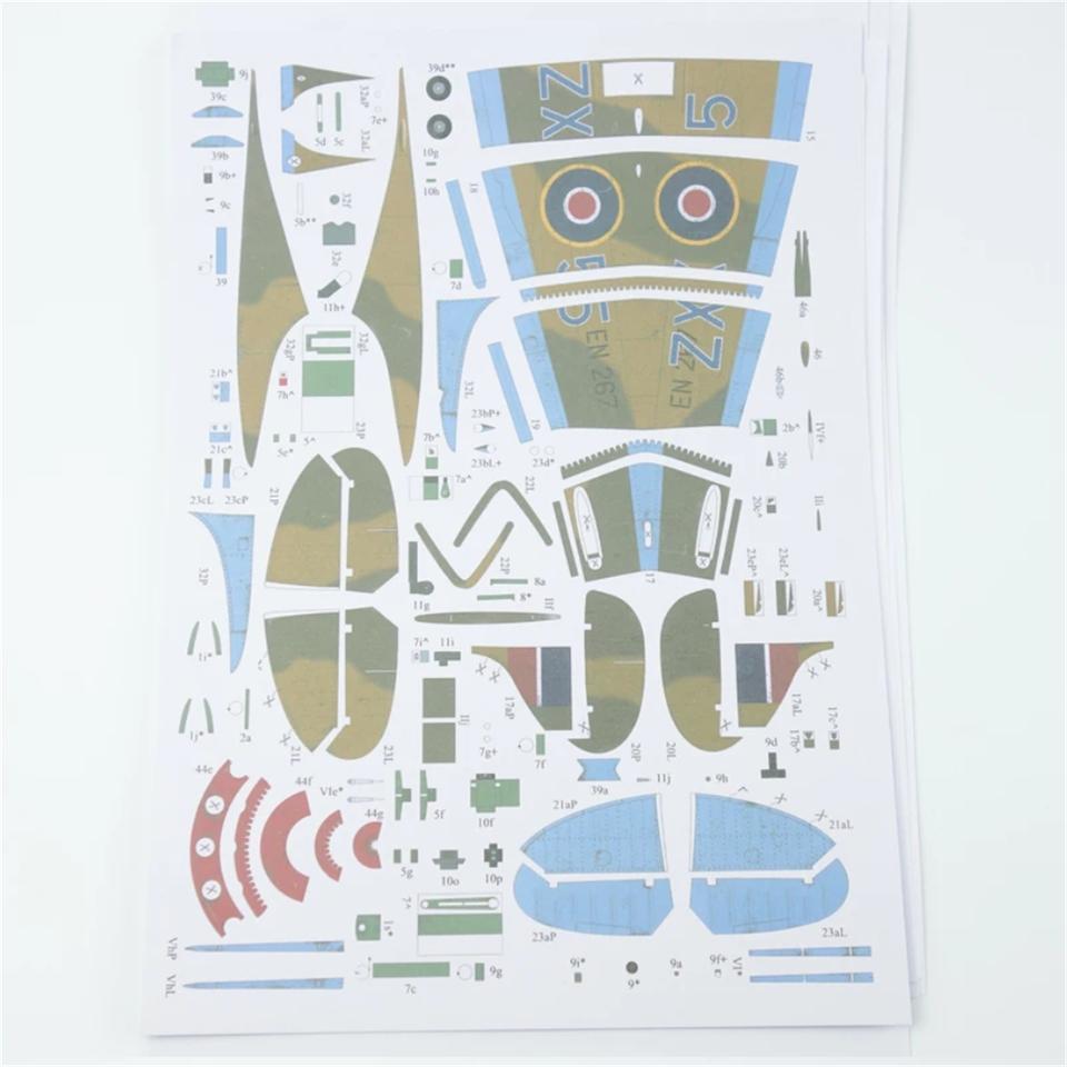 NEW 1:33 Supermarine Spitfire Fighter Airplane Paper Model Military ...