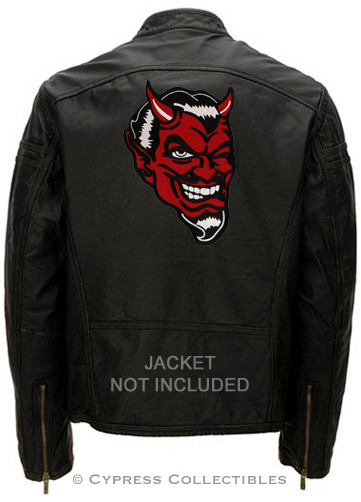 RED DEVIL BIKER PATCH satan lucifer LARGE WINKING SATAN VEST ...