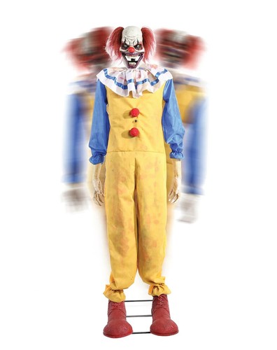 Twitching Clown Animated Halloween Prop - Spirit Halloween - Sound and ...