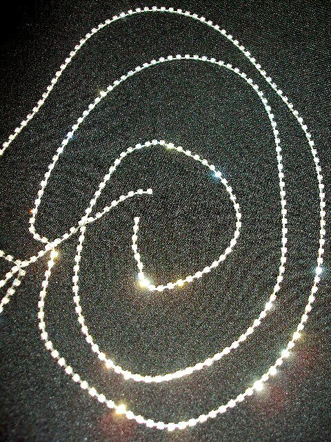 Rhinestone Necklace Lariat Chain Wrap Around Convertible Silver 58in ...