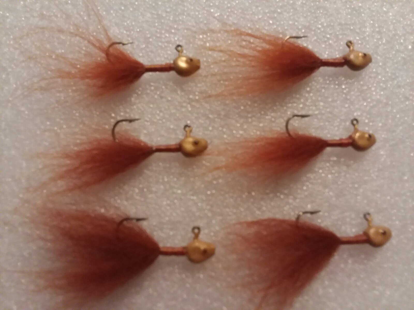 SMOO'S CUSTOM JIGS (6) 1/32 OZ Arctic FOX HAIR JIGS | eBay