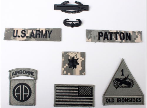 SUIT 8PCS US ARMY 1ST ARMORED DIVISION LIEUTENANT COLONEL RANK BADGE ...