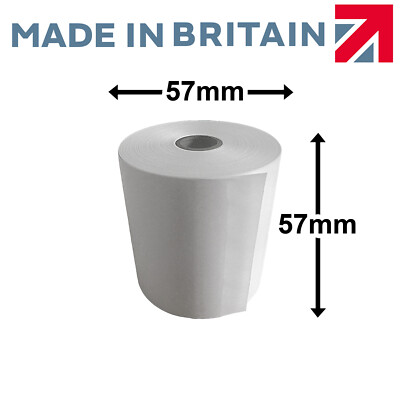 80 x TILL ROLLS SHARP XE-A303 / XE-A307 BPA FREE 57x57mm THERMAL TILL ...