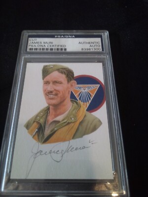 James Muri Signed Card PSA Cert Slab WW2 Pilot | eBay