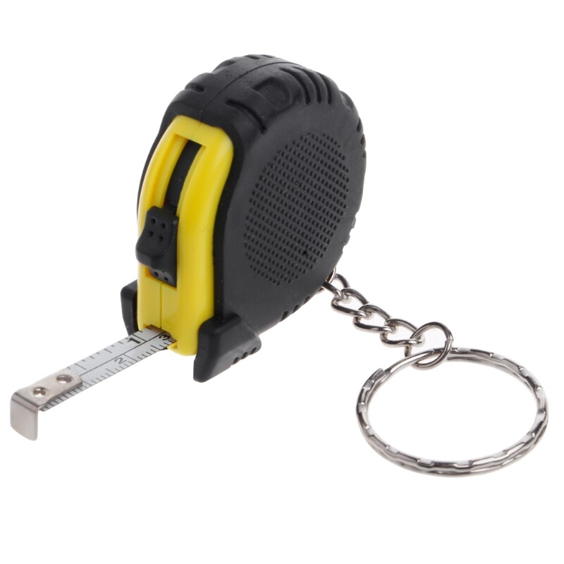 Retractable Ruler Tape Measure Key Chain Mini Pocket Size Metric 1m ...
