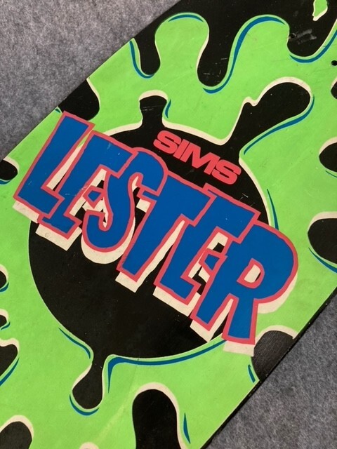 Vintage Sims Lester Kasai Splash Skateboard NOS Black / Neon Green 80s ...