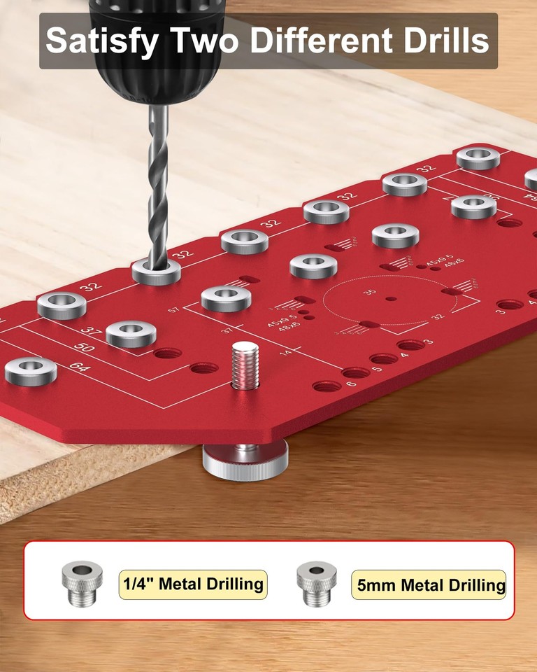 Shelf Pin Jig and Hinge Jig 2-in-1, Adjustable Shelf Pin Drilling Jig for 5mm... | eBay
