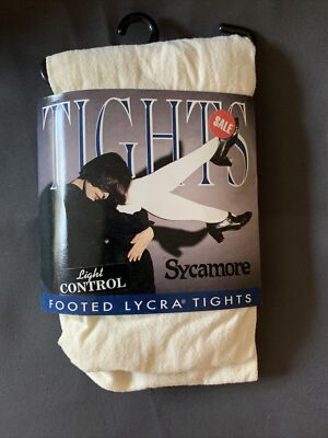 Sycamore Footed Lycra Tights Light Control White Size MT 5’5”-6’ 130 ...