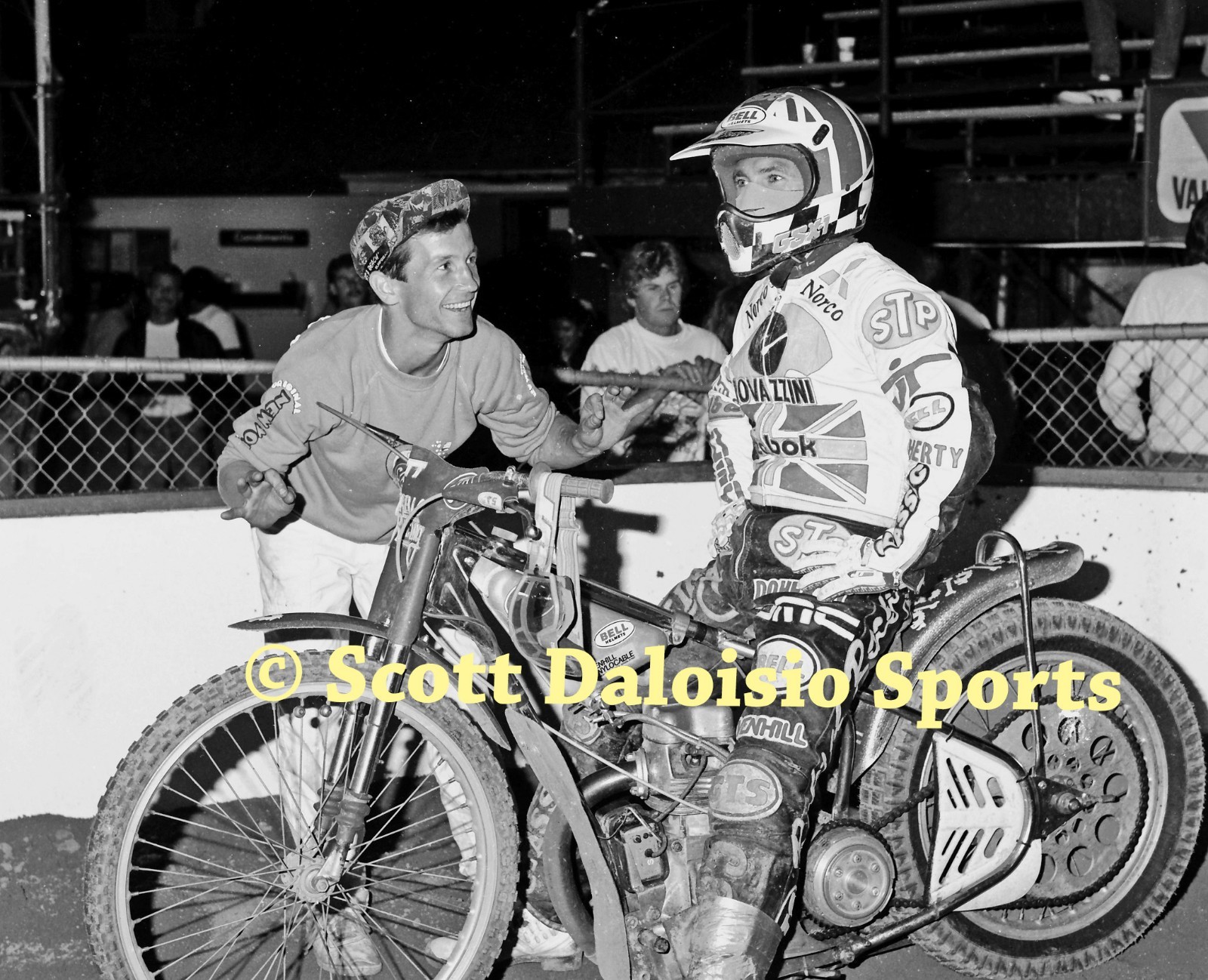 1988 Phil Collins Kelly Moran 8 x 10 Costa Mesa Speedway Motorcycle ...