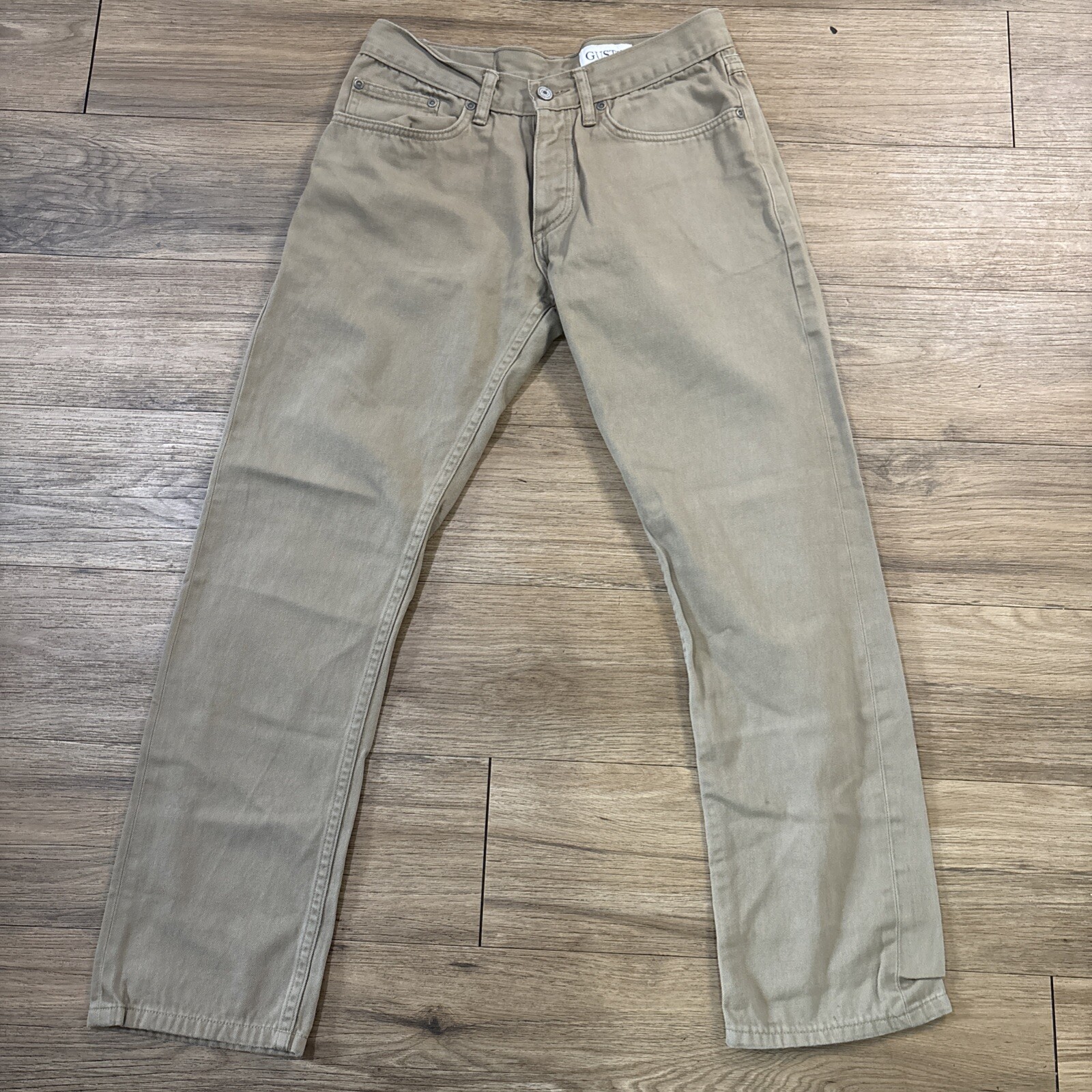 Gustin Jeans 32 Raw Selvedge slim button fly Khaki Ma… - Gem